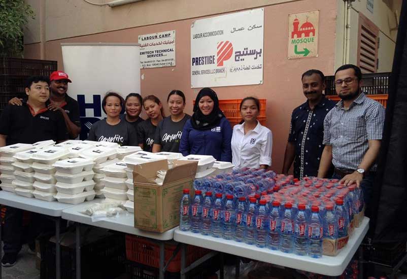 Horeca & Appetite provide iftar for labourers - Hotelier Middle East