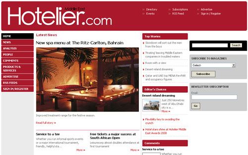 Hotelier unveils new industry website - Hotelier Middle East