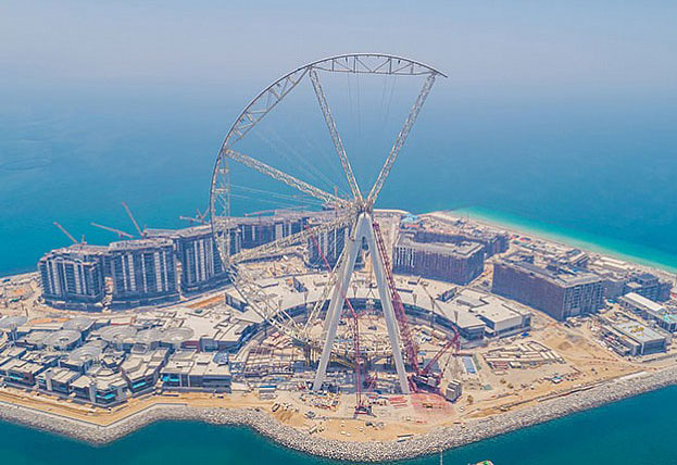 World's largest Ferris wheel crosses halfway mark in Dubai - Hotelier ...