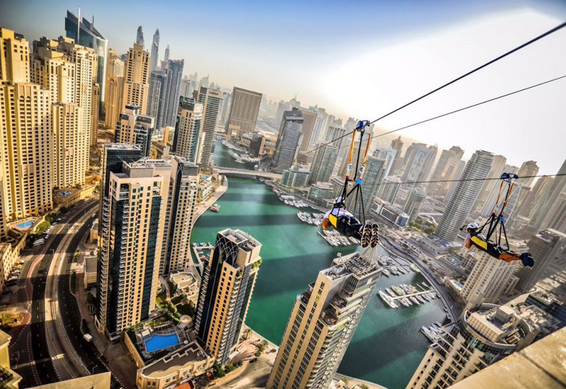 World's longest urban zip line opens in Dubai Marina - Hotelier Middle East