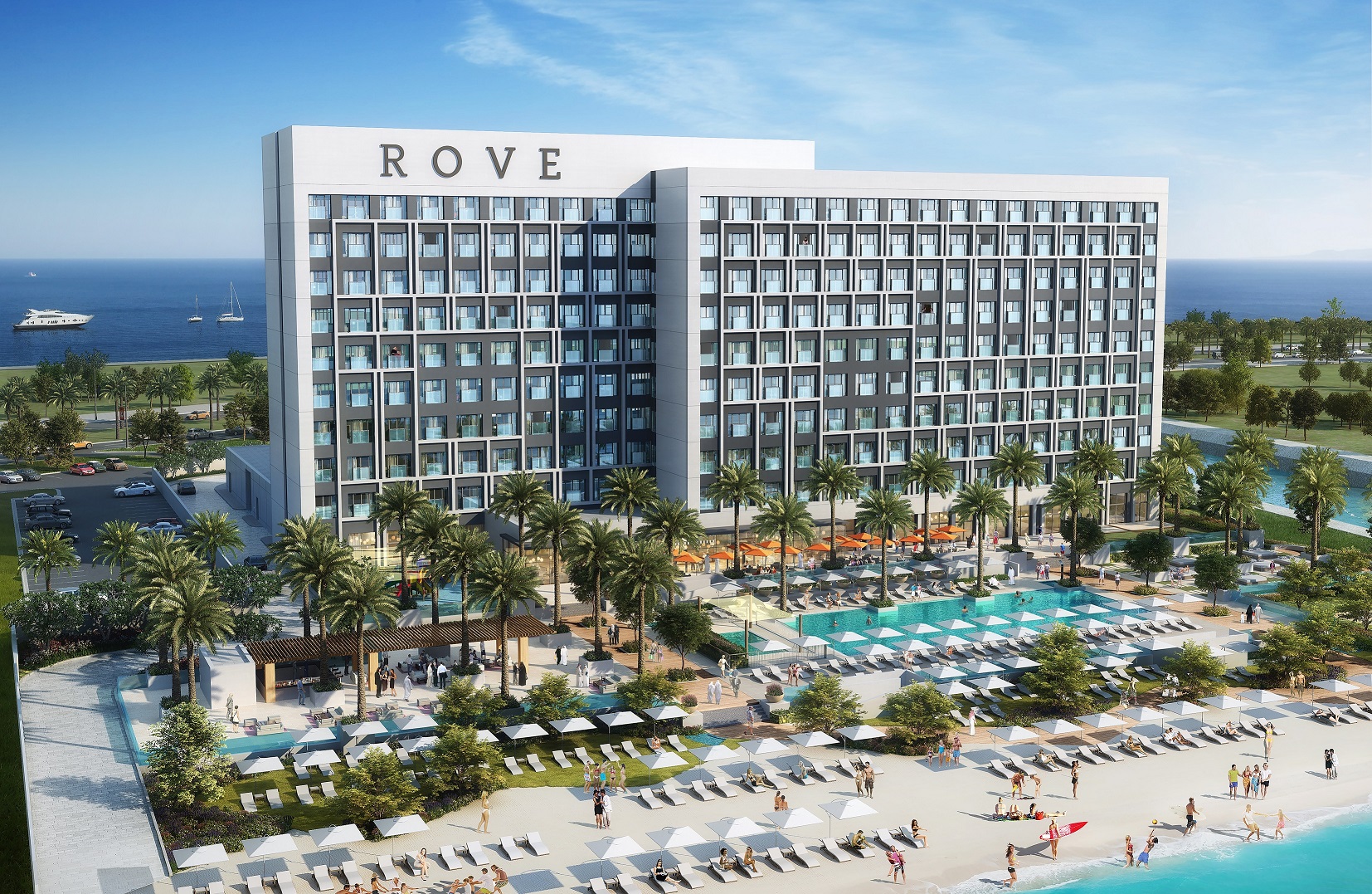 Rove Al Marjan Island lifestyle beach resort opening 2024 - Hotelier ...