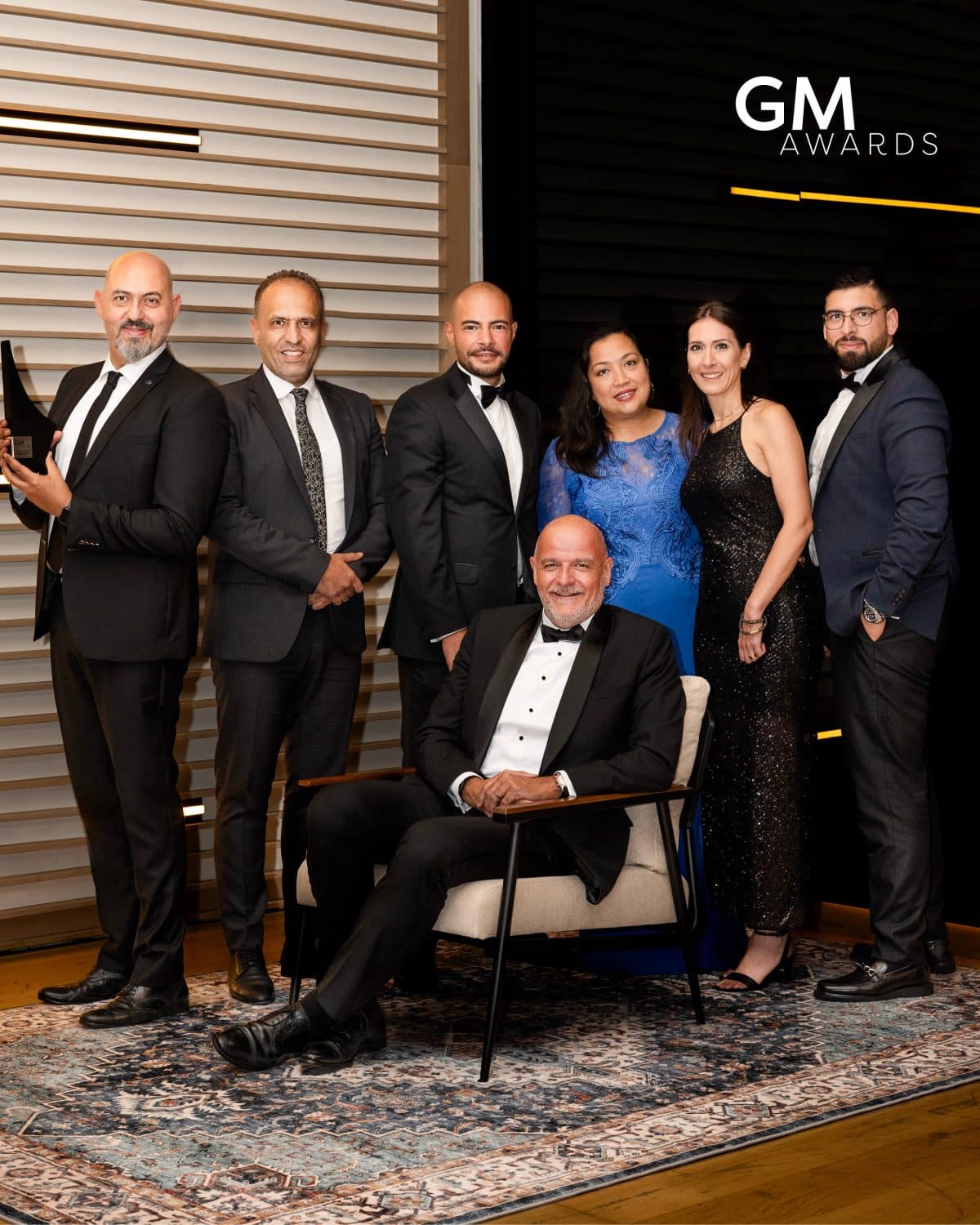 Winners from the GM Awards 2024 celebrate with their trophies ...